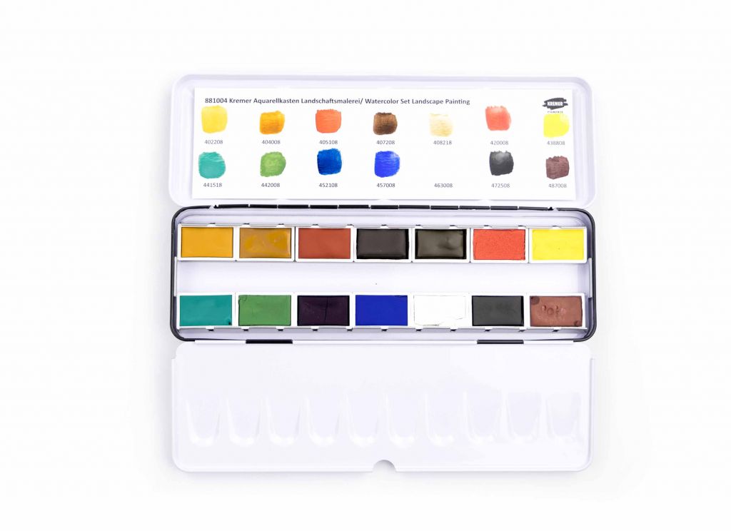 Kremer Watercolor Set Landscape Painting Ready-made Colors | Kremer ...