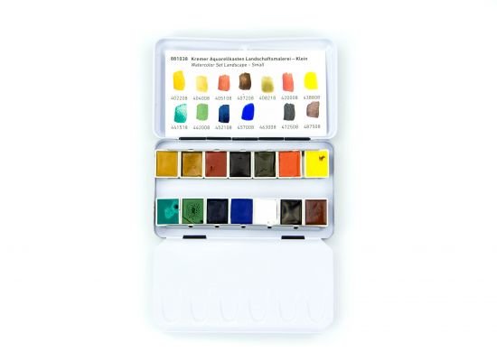 Kremer Watercolor Set Landscape Painting - small Ready-made Colors ...